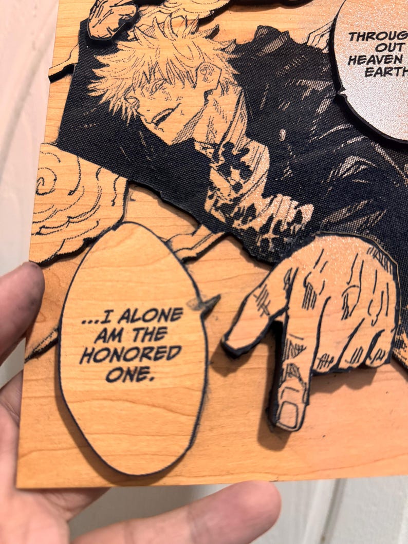 Satoru Gojo Awakening Comic Strip Laser Cut SVG File - Etsy