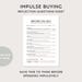 Stop Impulse Buying Printable Checklist, Impulsive Spending, Purchase ...