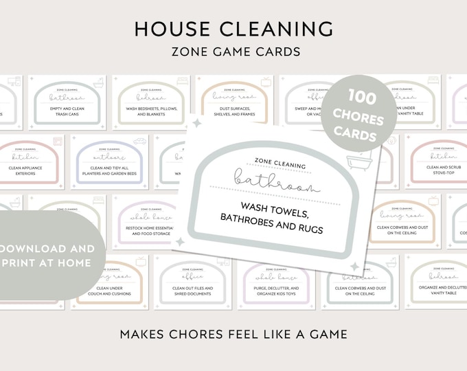 3x5 Just Get Started Card Deck, Index Card Planner, Home Management ...