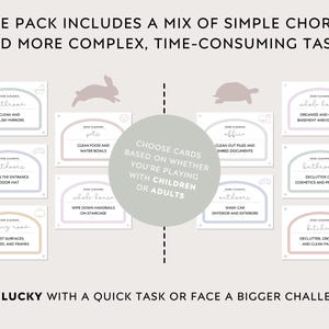 Cleaning Game Cards, 100 Zone Chores, House Tasks Checklist, Kids Adult ...