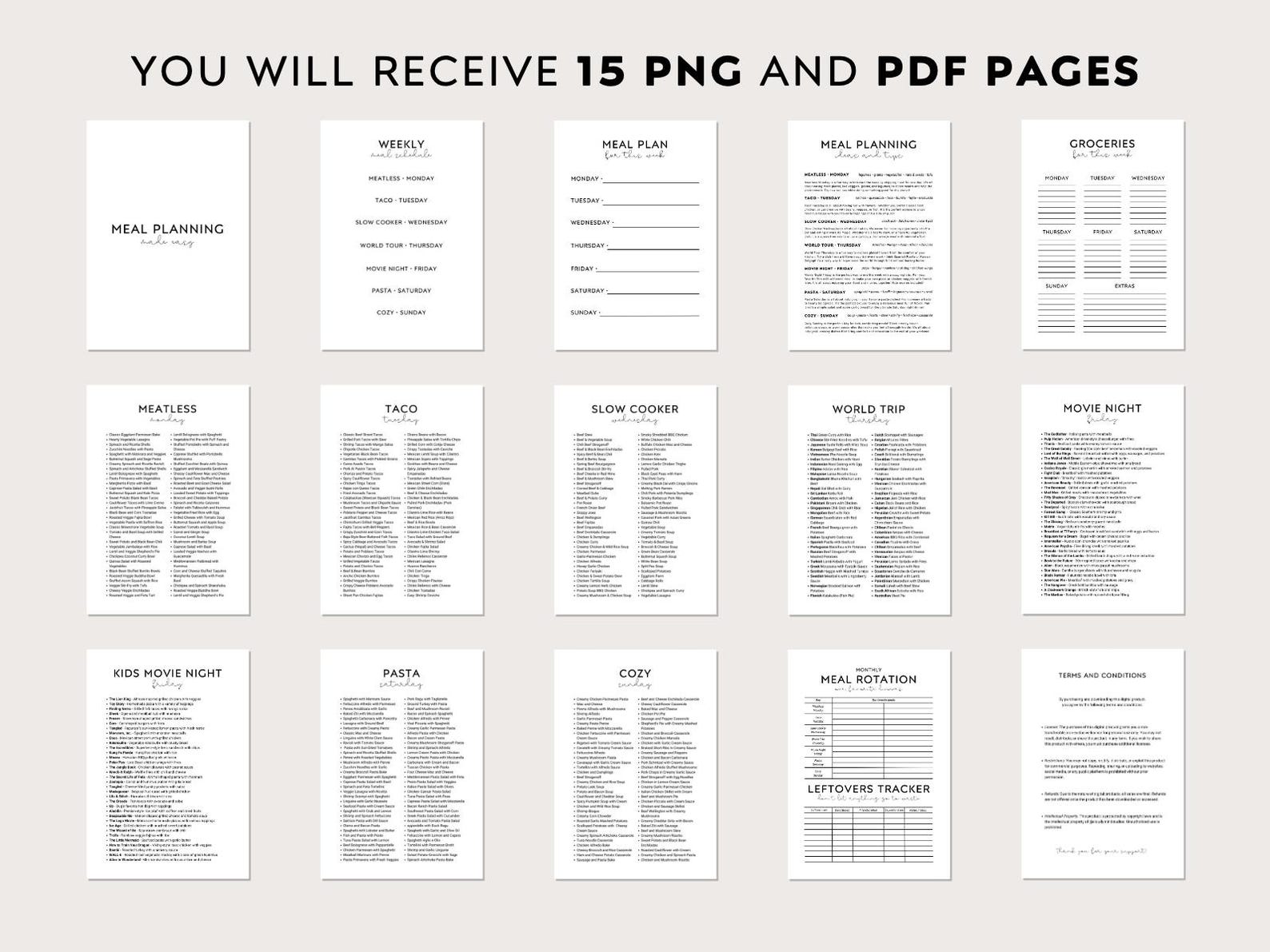 Meal Planning Binder, Meal Rotation Made Easy, Family Dinner Ideas ...