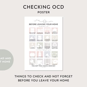Leaving the House Check List, Obsessive Compulsive Disorder Poster ...