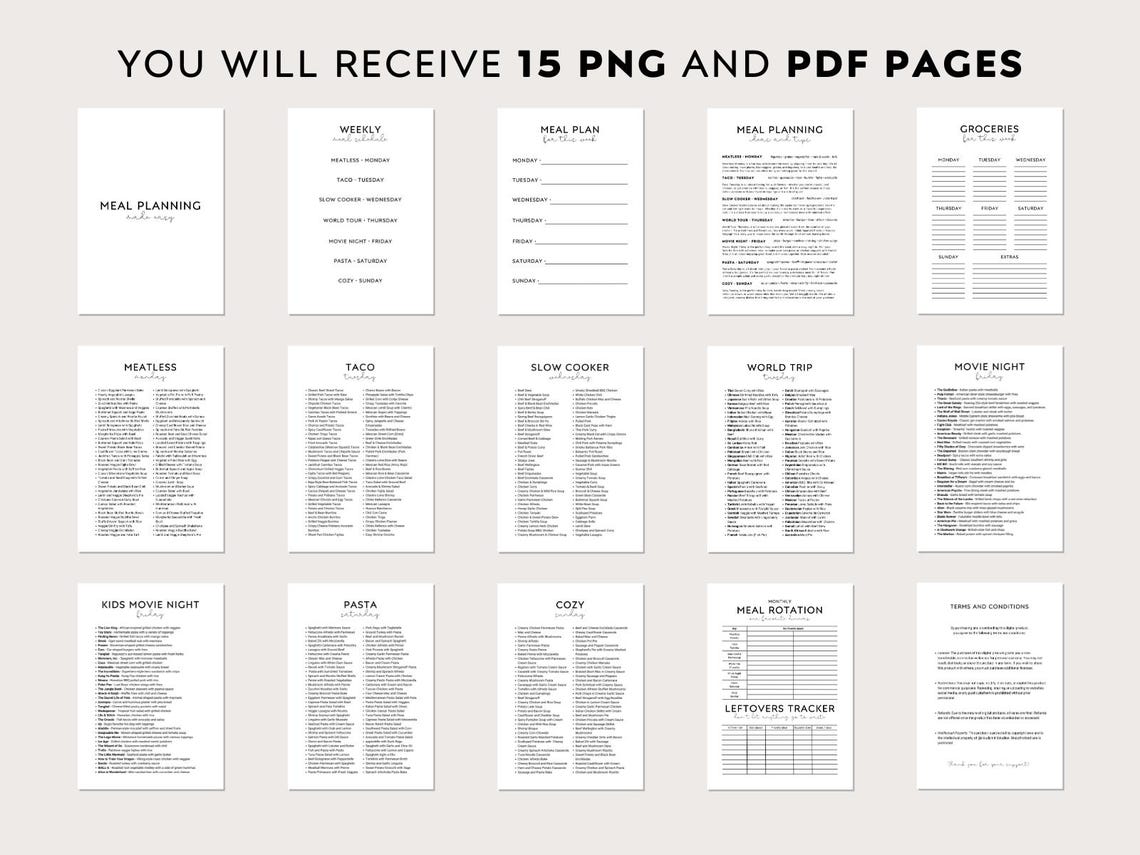 Meal Planning Binder, Meal Rotation Made Easy, Family Dinner Ideas ...