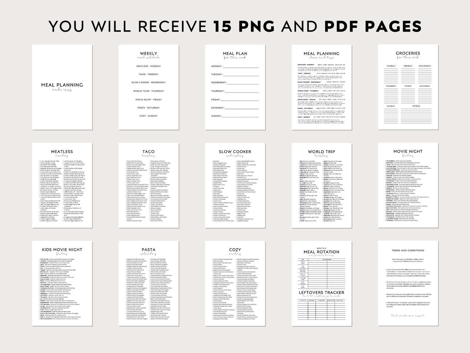 Meal Planning Binder, Meal Rotation Made Easy, Family Dinner Ideas ...