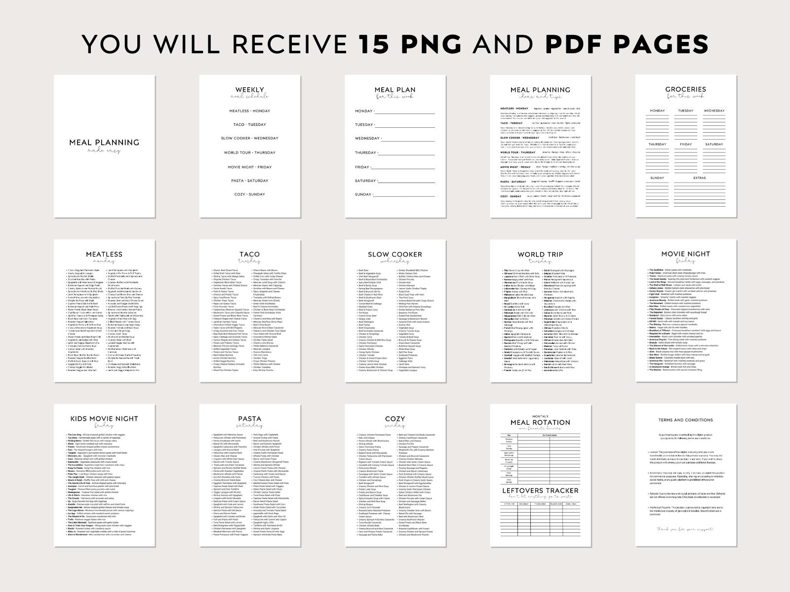 Meal Planning Binder, Meal Rotation Made Easy, Family Dinner Ideas ...