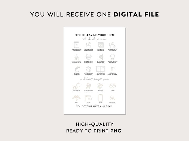 Leaving the House Check List, Obsessive Compulsive Disorder Poster ...