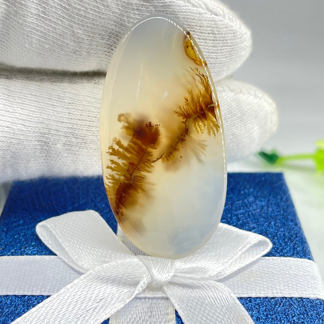 100% Natural Dendrite Shajar Agate Cabochon Loose Gemstone , Natural ...