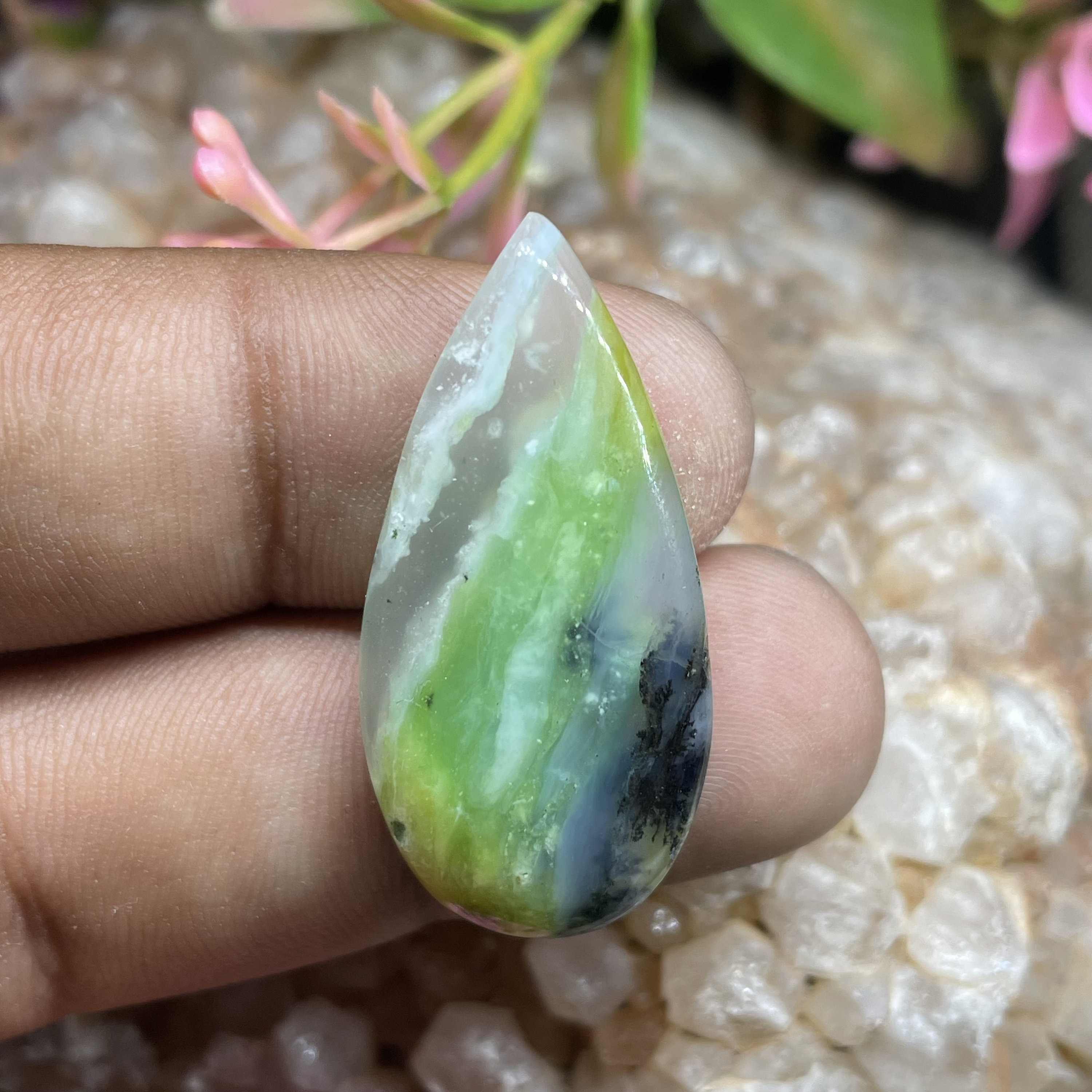 A Unique Beautiful Peru Opal 100 % Natural Blue Peruvian Opal Gemstone ...