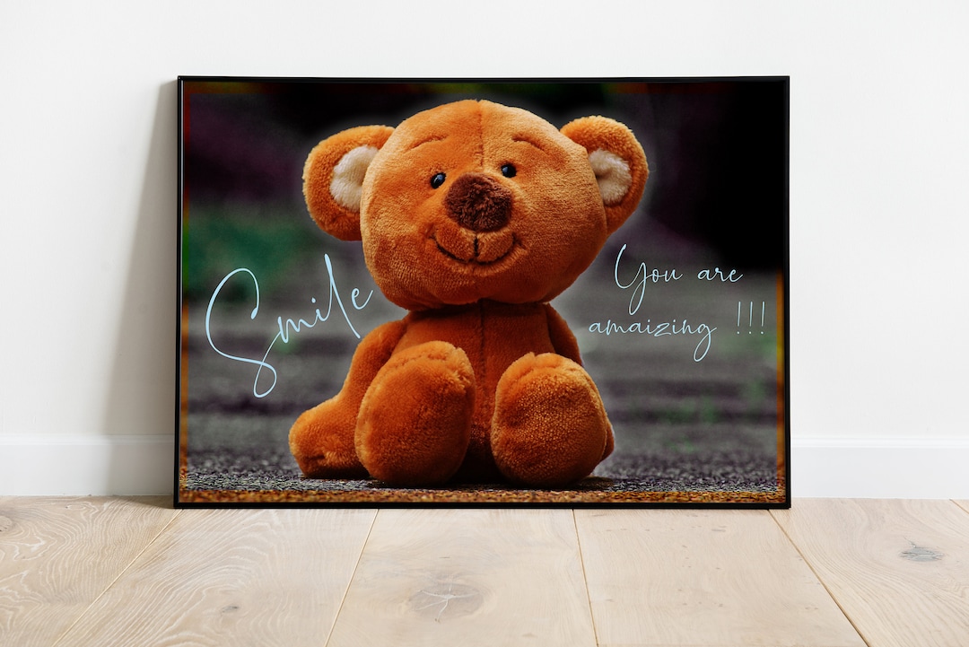 POSITIVE AFFIRMATION Teddy Bear for KIDS Personalized Custom Printable ...