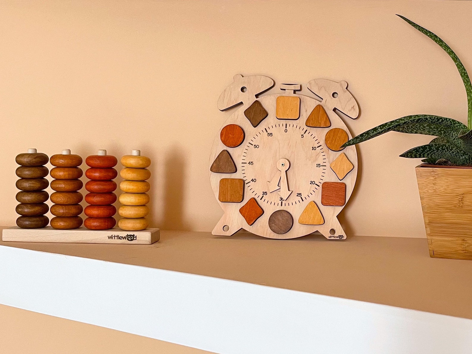 Montessori Clock, Tell the Time Learning Clock, Wooden Clock for ...