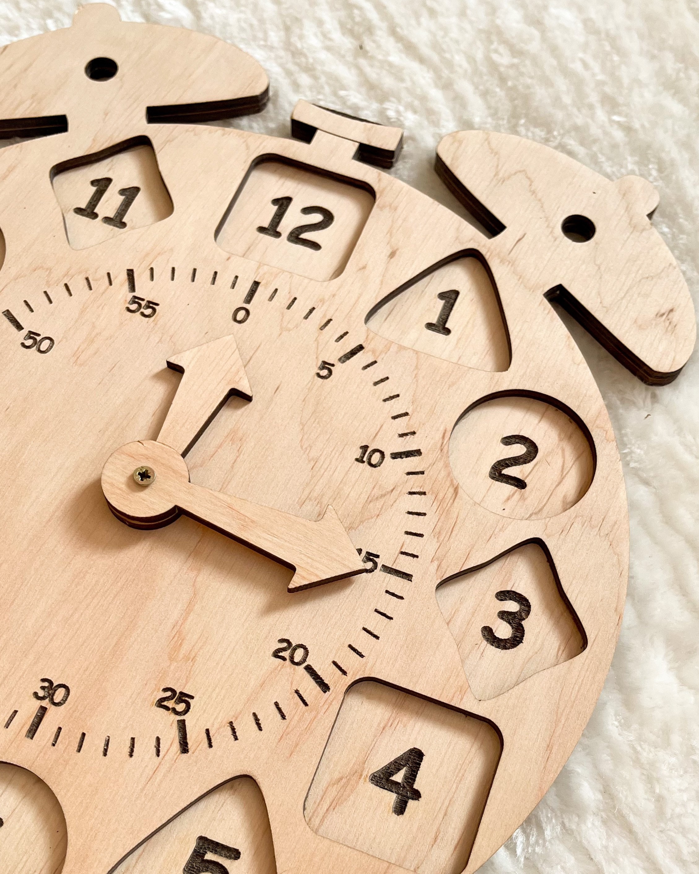 Montessori Clock, Tell the Time Learning Clock, Wooden Clock for ...