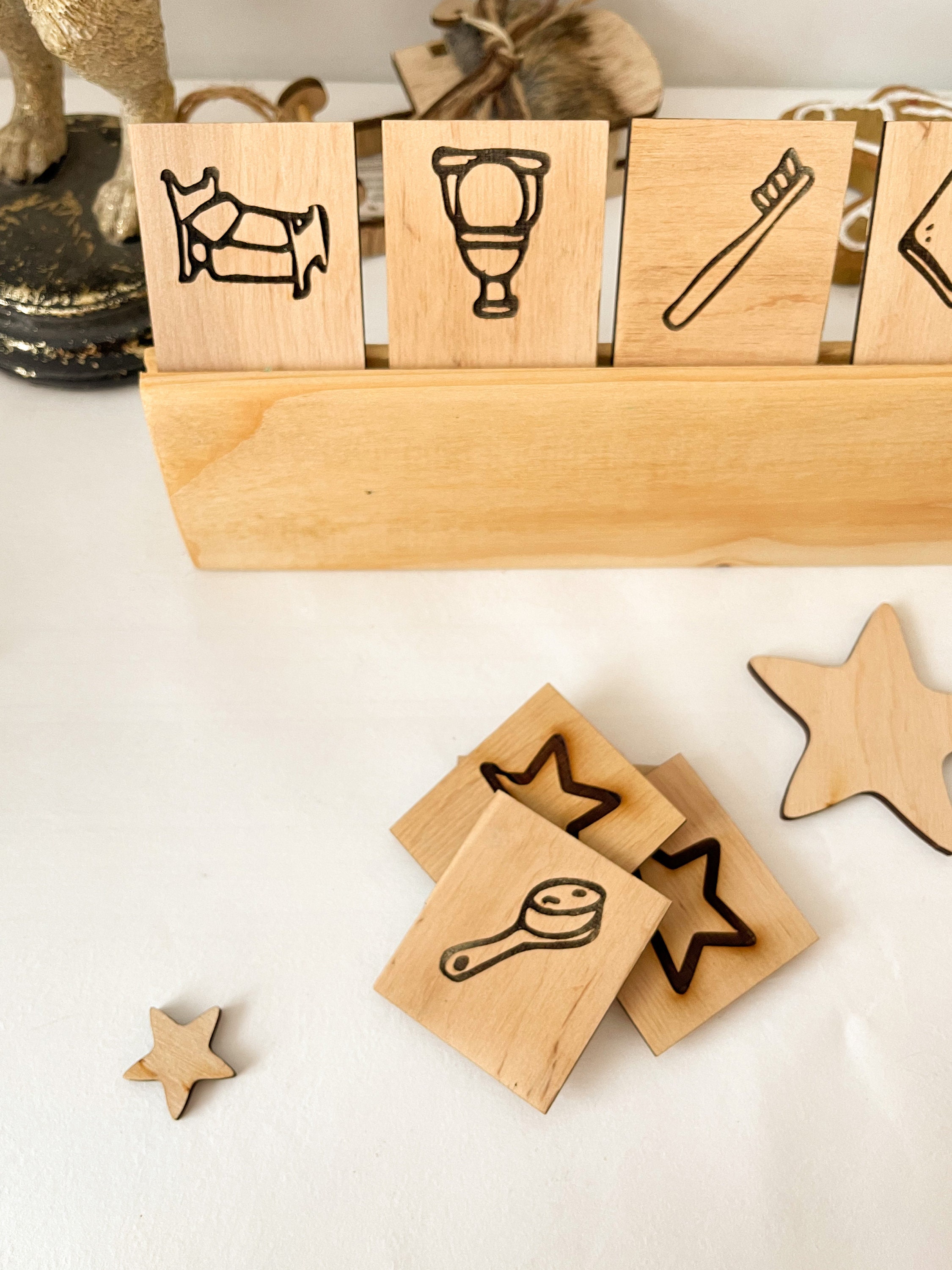 Daily Routine Morning/evening With Shelf, Montessori Life Cards for ...