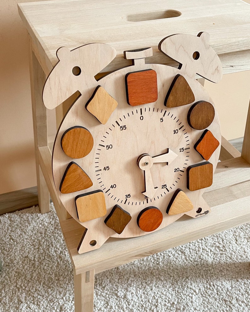 Montessori Clock, Tell the Time Learning Clock, Wooden Clock for ...