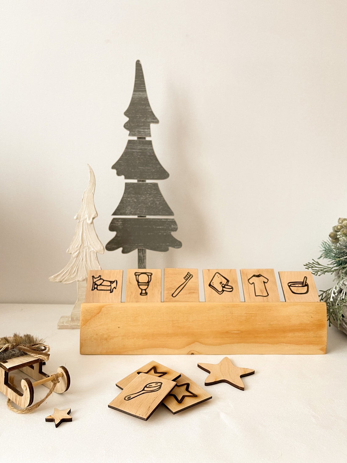 Daily Routine Morning/evening With Shelf, Montessori Life Cards for ...