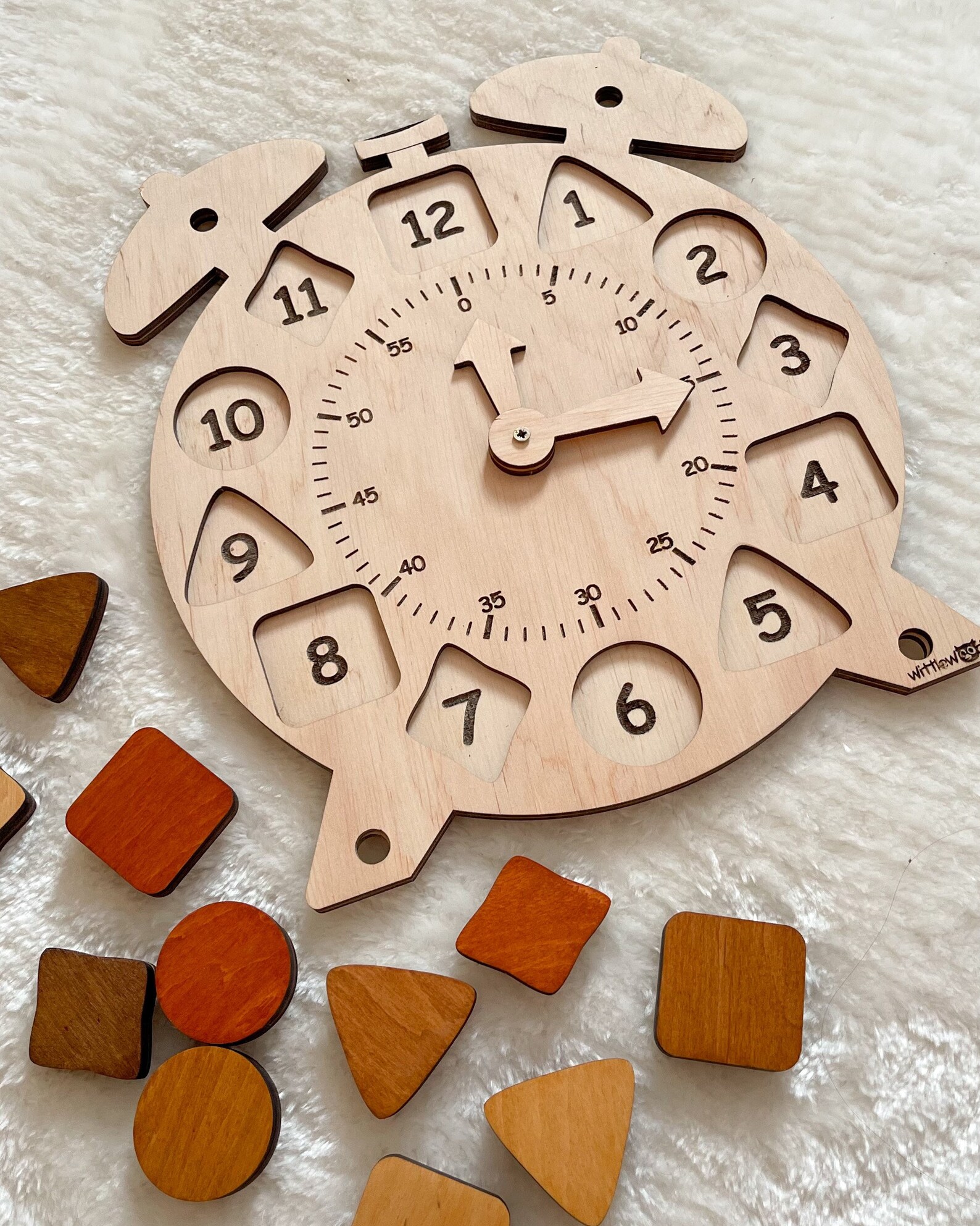Montessori Clock, Tell the Time Learning Clock, Wooden Clock for ...