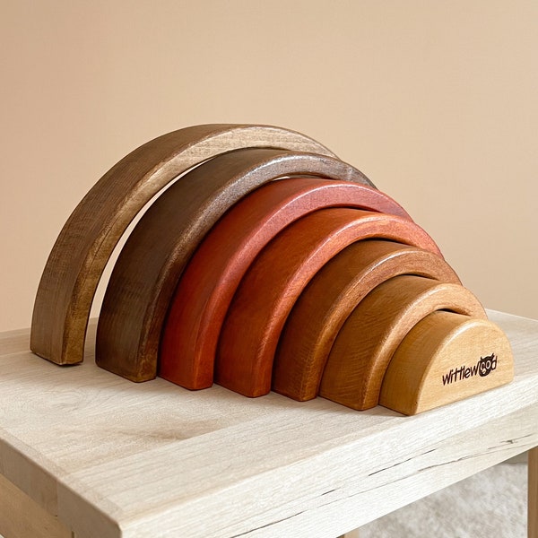Wooden Rainbow Stacker - Etsy
