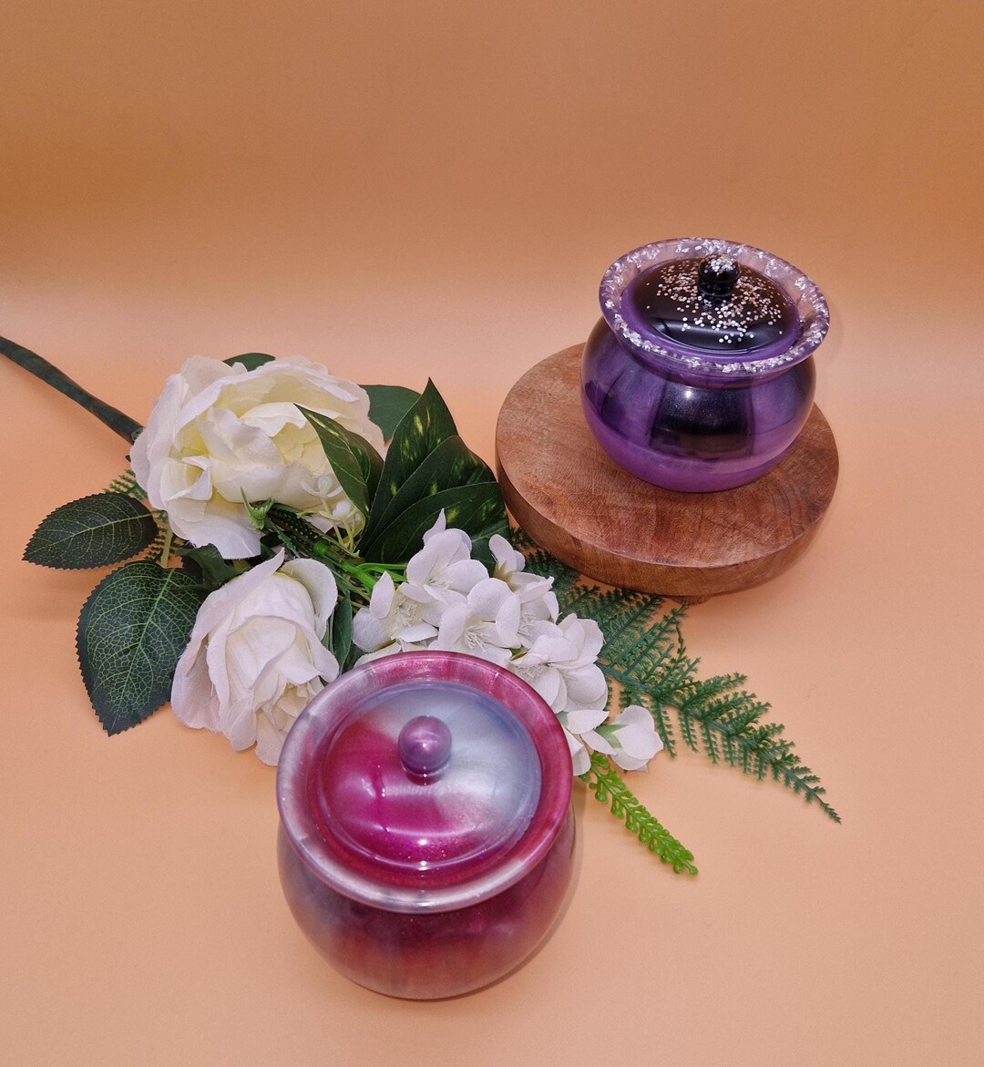 Box/tin for Storage, Epoxy Resin, Hand-cast, for Jewelry or Other Items ...