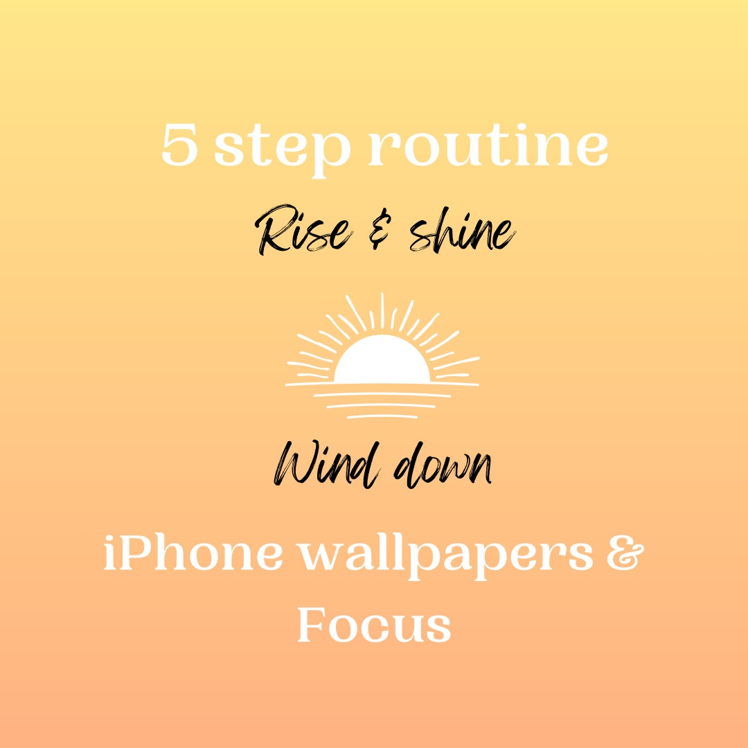 Morning & Evening Routine Wallpaper Prompts iPhone ios 16 PLUS Handy 5 ...