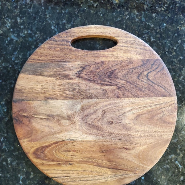 Round Wood Cutting Board - Etsy