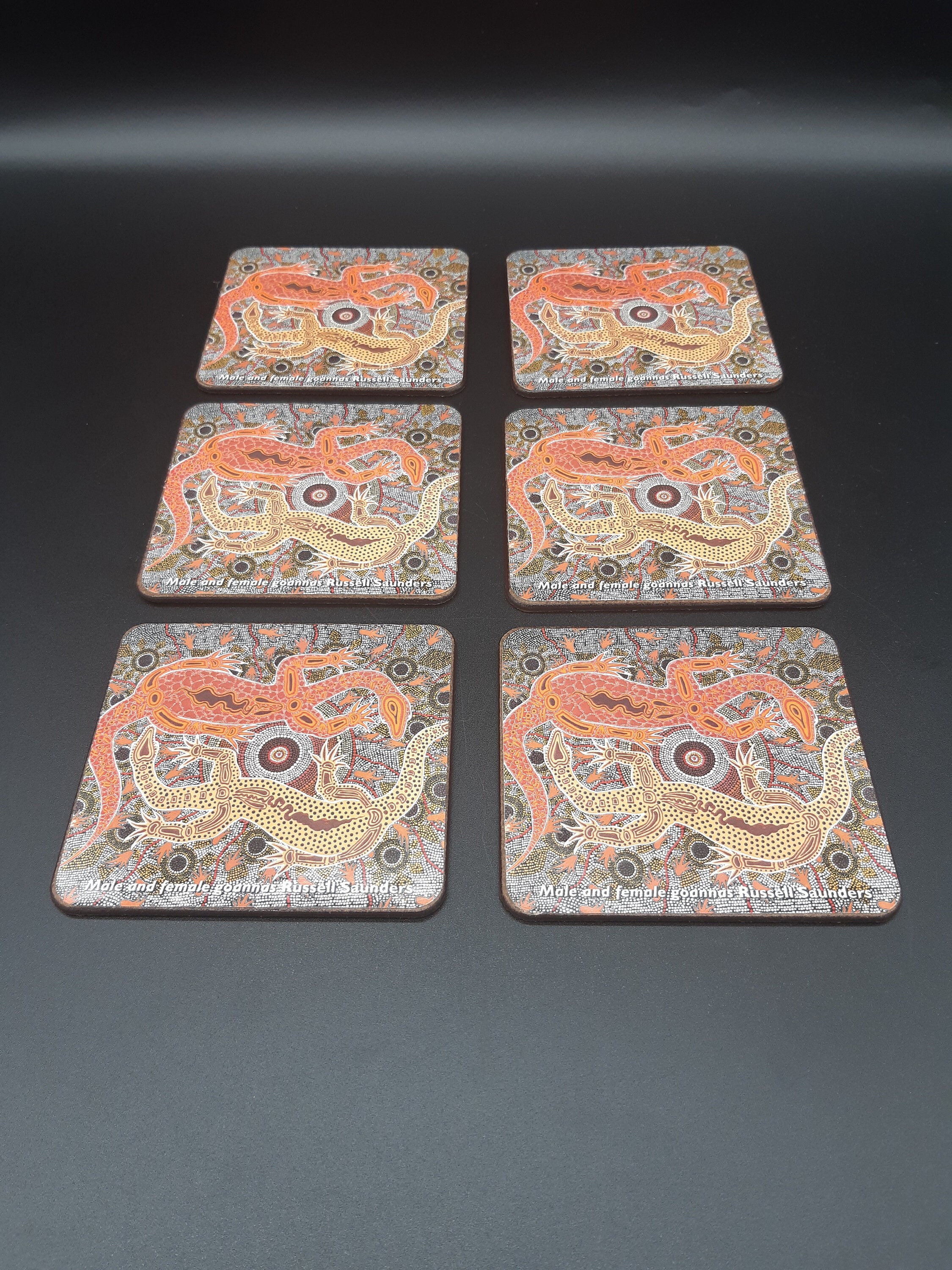 6 Pcs Tobwabba Australian Aboriginal Art Coaster - Etsy