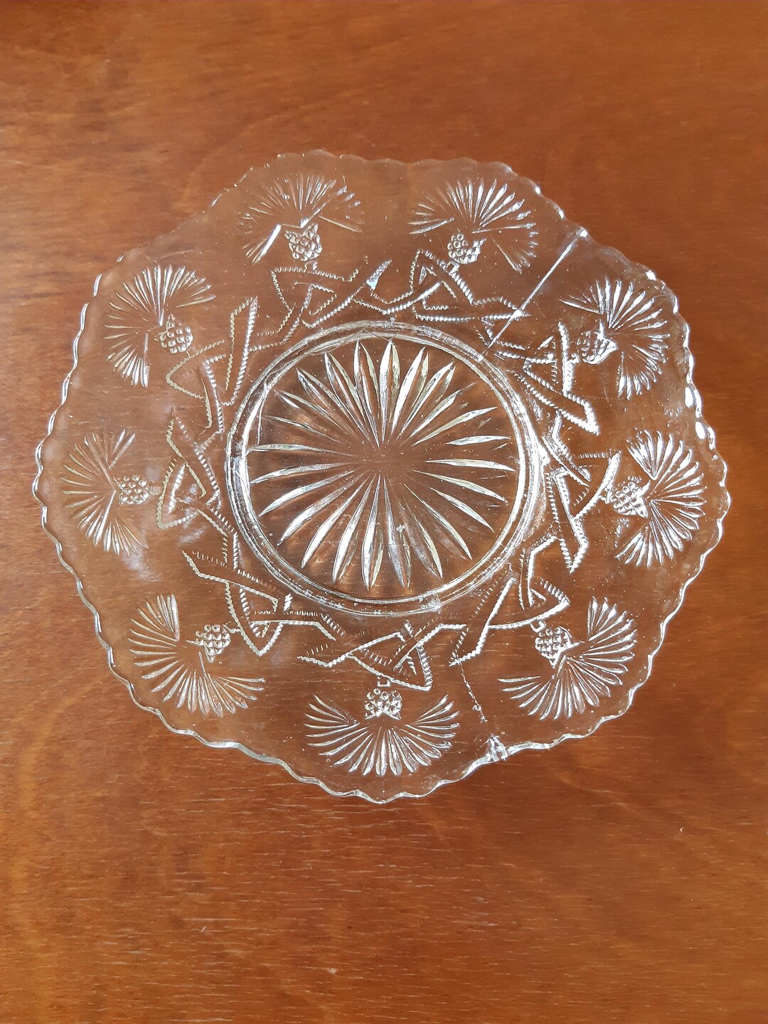 5 Art Deco Small Glass Plates - Etsy