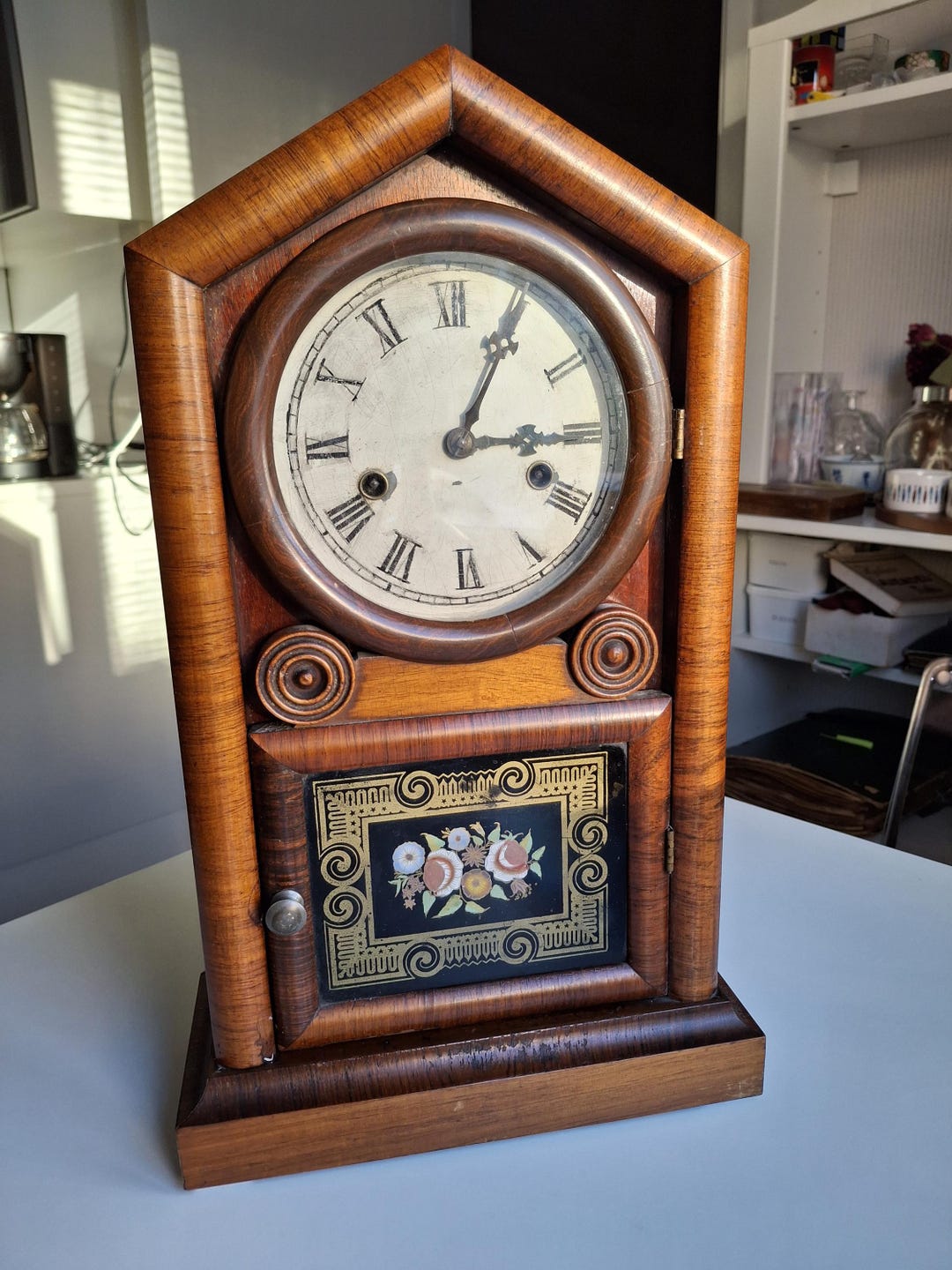 Antique Connecticut Rosewood Gothic Gem Mantle Clock - Etsy