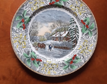 Snow Scene Plates - Etsy
