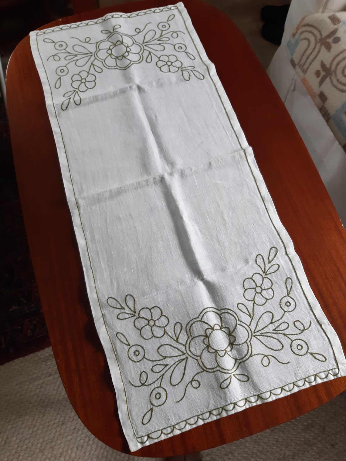 Vintage Swedish Embroidered Table Runner, 84 X 36 Cm - Etsy