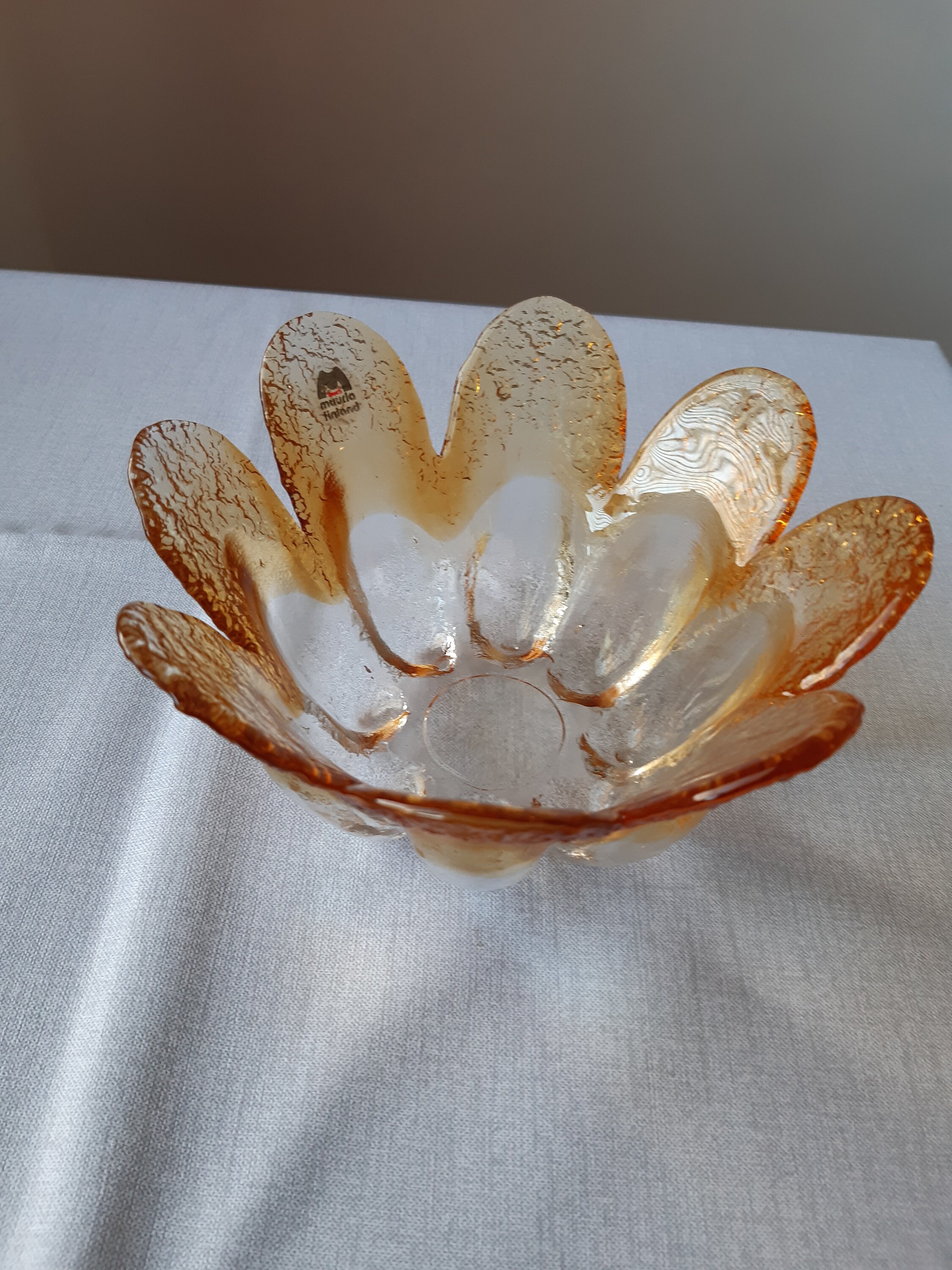 Finnish Retro Muurla Glass Bowl - Etsy