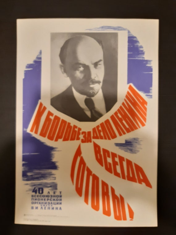 Original Lenin Propaganda Poster From 1969 - Etsy