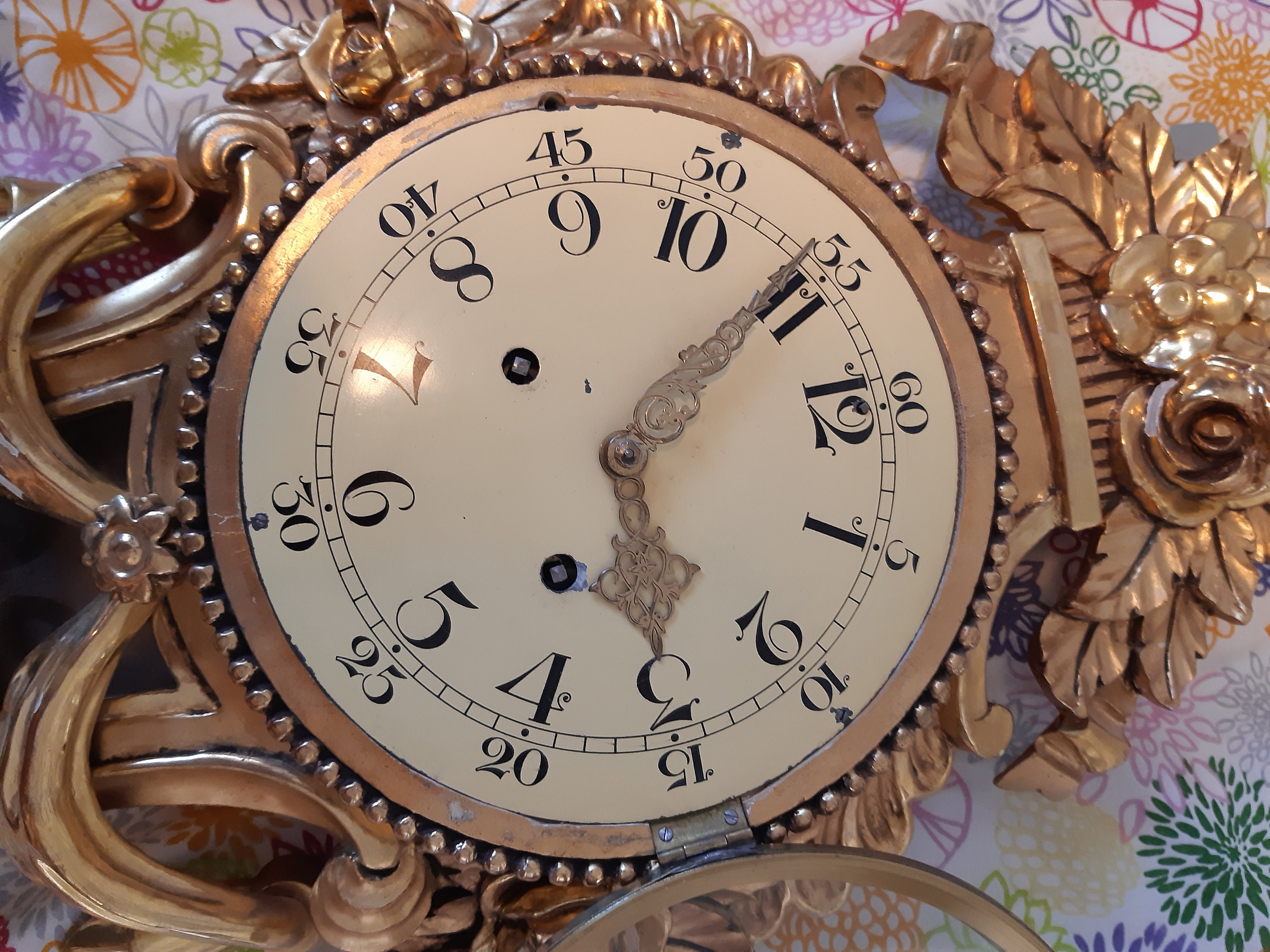 Swedish Neo Classic Gold Plated Wall Clock. Probably - Etsy