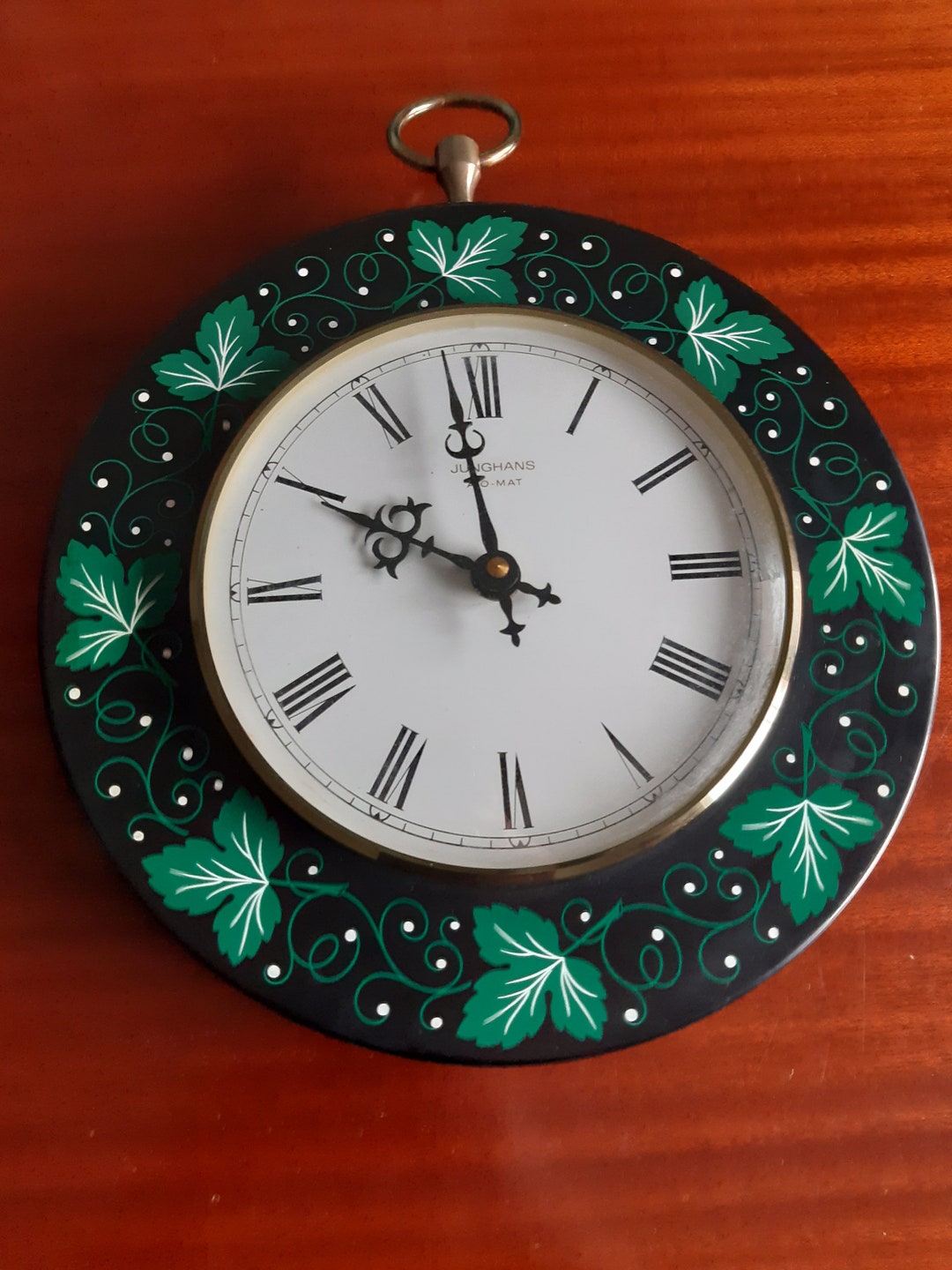 Germany Junghans ATO-MAT Wall Clock With Leves Decoration - Etsy