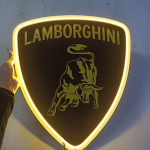 Lamborghini Neon Sign Neon Garage Sign Neon Garage Decor Gift for Men ...