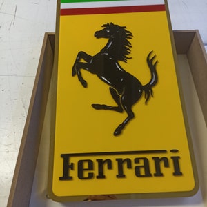 Ferrari Metal Sign, Ferrari Garage Sign, Ferrari Garage Decor, Ferrari ...