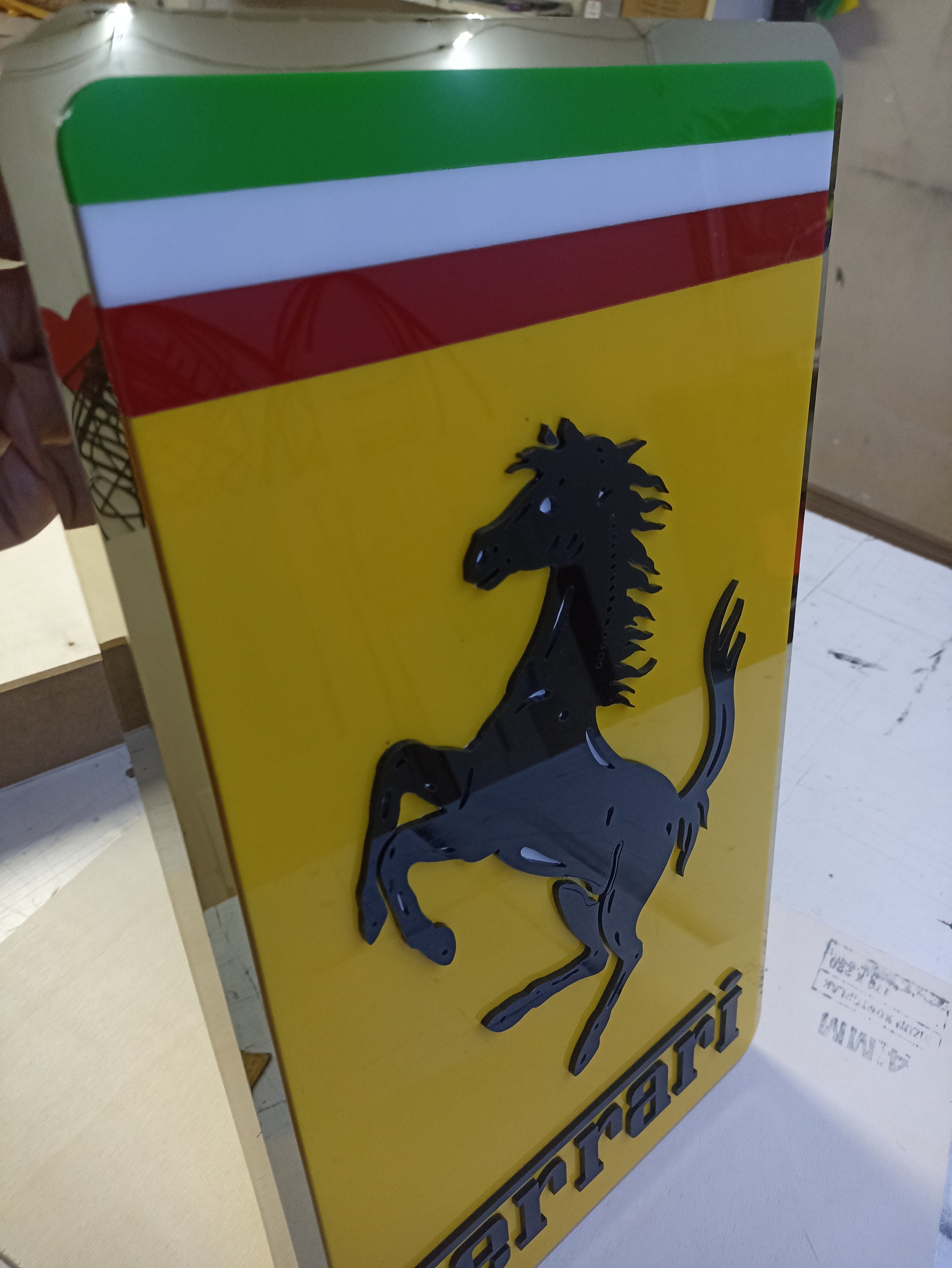 Ferrari Metal Sign, Ferrari Garage Sign, Ferrari Garage Decor, Ferrari ...