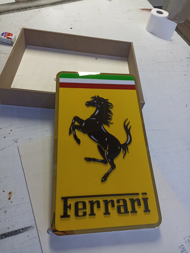 Ferrari Metal Sign, Ferrari Garage Sign, Ferrari Garage Decor, Ferrari ...