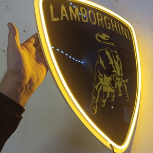 Lamborghini Neon Sign Neon Garage Sign Neon Garage Decor Gift for Men ...