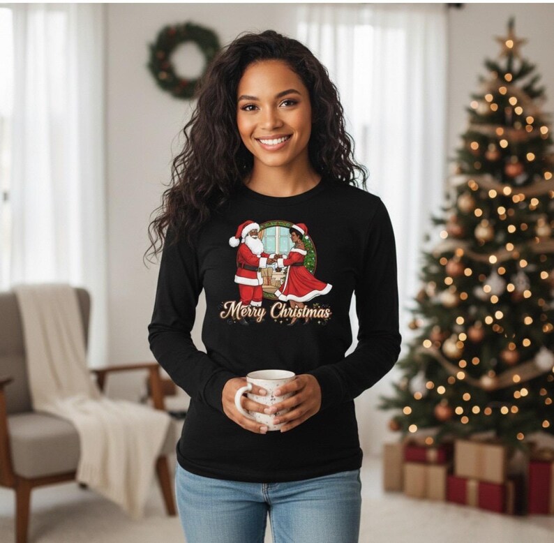 Dancing Santa and Mrs Clause Long Sleeve Christmas Shirts - Etsy