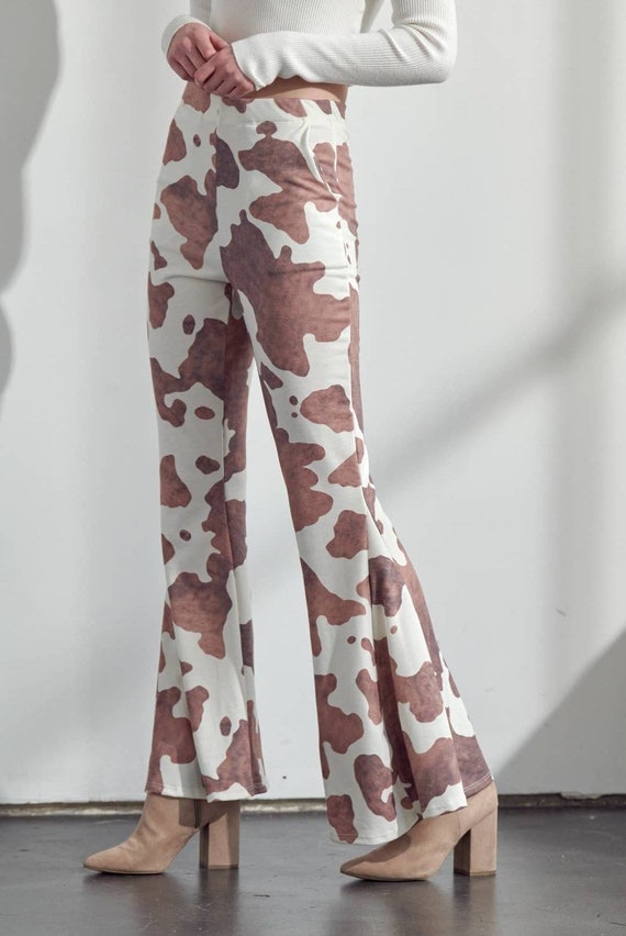 Cow Print Bell Bottoms - Etsy