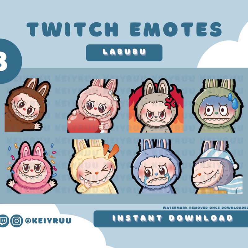 Labubu Emote for Twitch - Etsy