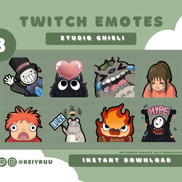 Twitch Emotes Badges Ghibli Emote - Etsy