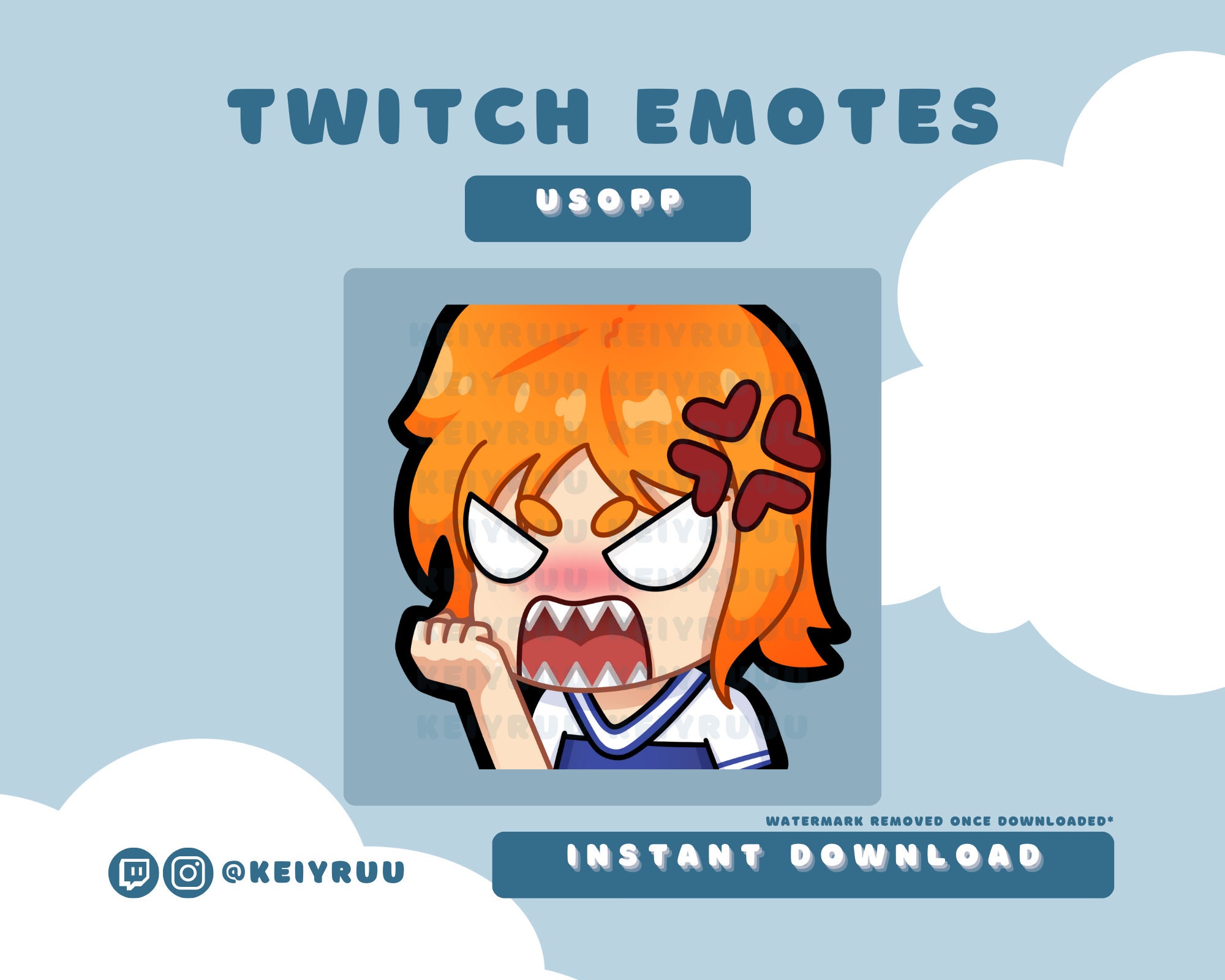 Cute Kawaii Chibi Straw Hat Pirates Nami Emote Bundle Twitch - Etsy