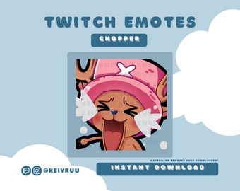 8 Cute Kawaii Chibi Straw Hat Pirates Chopper Emote Bundle Twitch ...