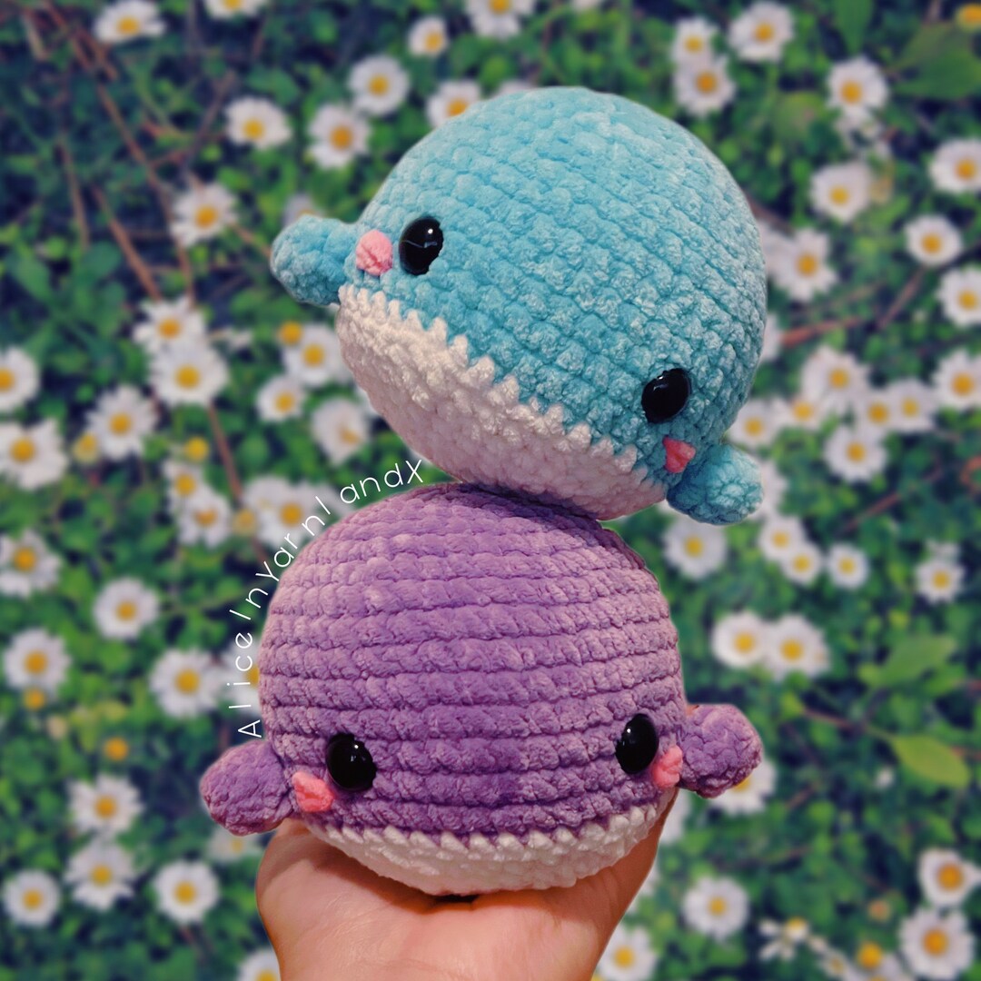 Cuddle Whale Plush | Custom | Kawaii | Handmade | Soft Amigurumi ...