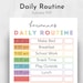 Printable Daily Routine Chart, Editable Chore Charts, Kids Chore Chart ...