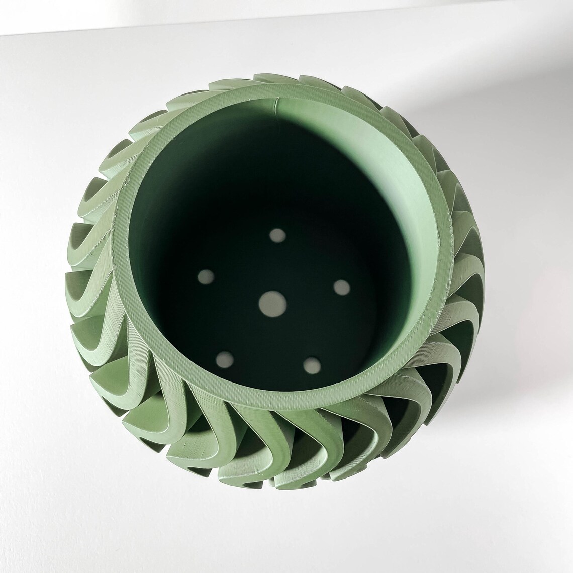 3D Printed Modern Planter: Textured PLA Indoor Pot With Drainage - Etsy