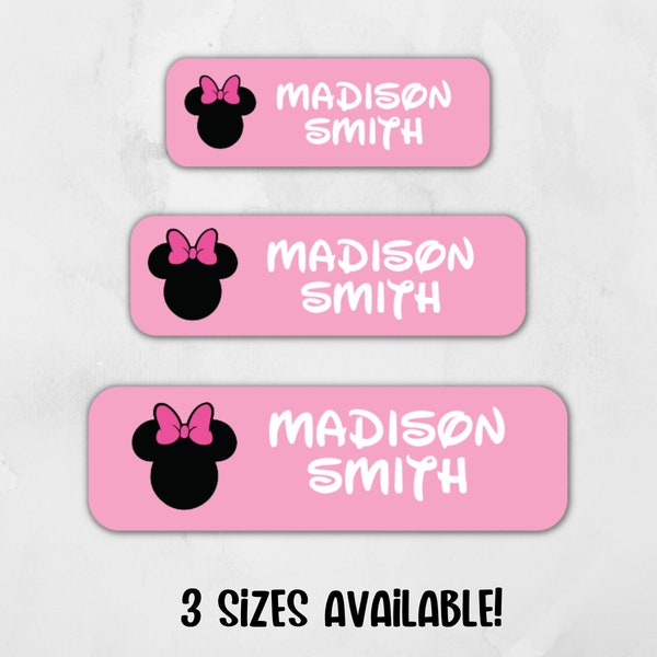 Minnie Mouse Labels - Etsy