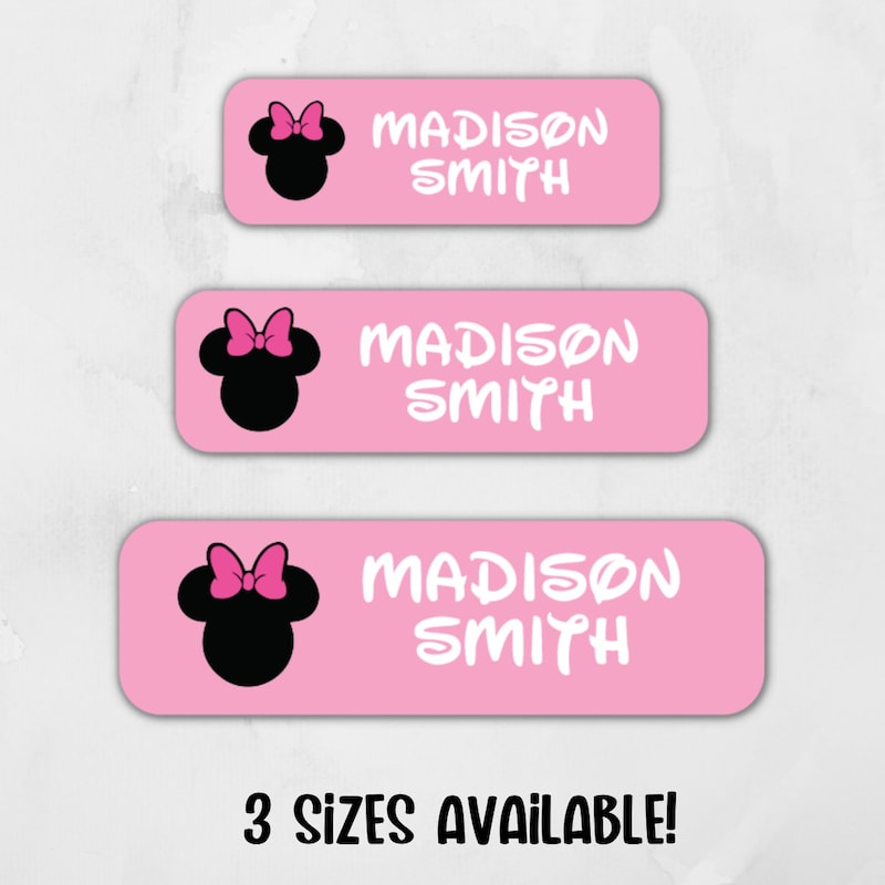 Minnie Mouse Labels - Etsy