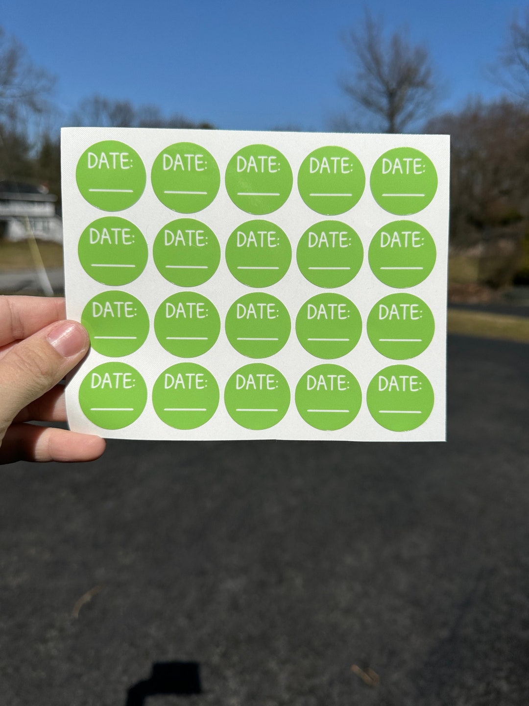 Date Labels - School Labels - Daycare Labels - Reusable Stickers ...