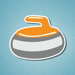 Curling Stone Die Cut Stickers - Etsy